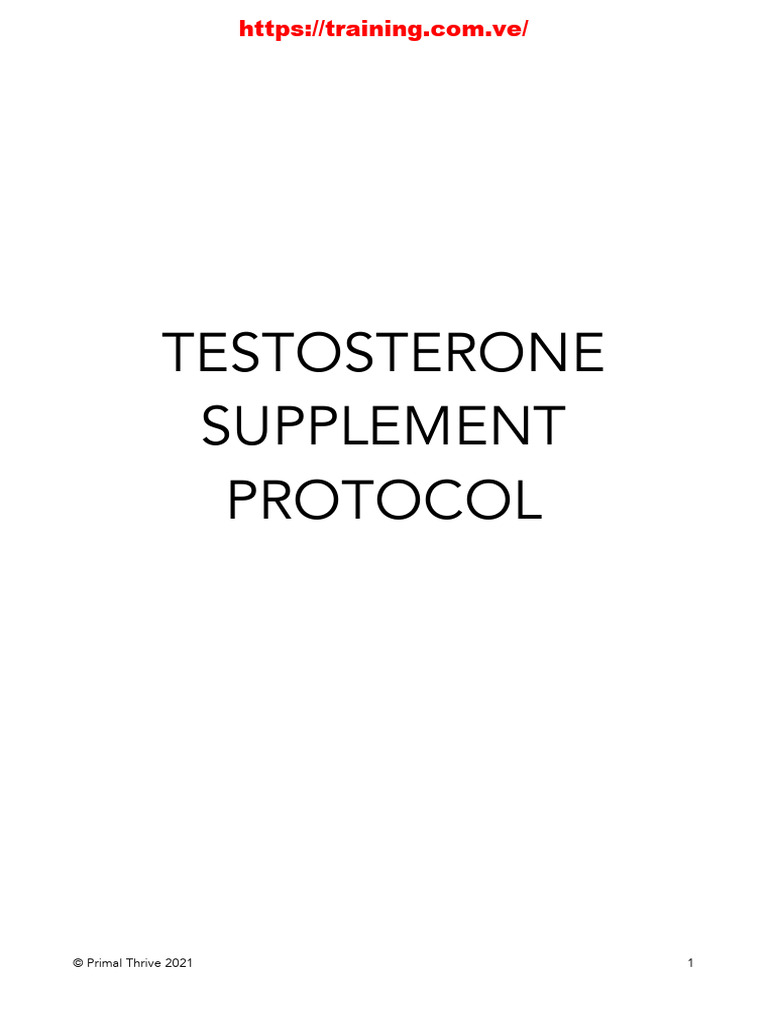 Testosterone Supplement Protocol | PDF | Foods