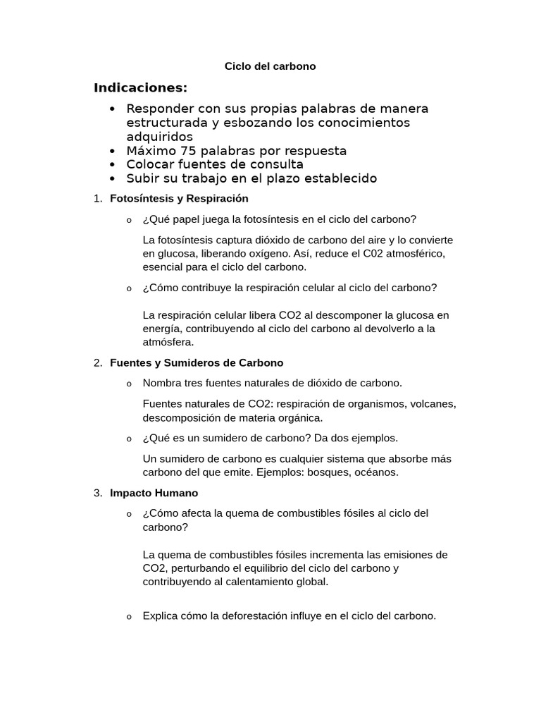 Actividad Diploma | PDF | Ciclo del carbono | Sumidero de carbono