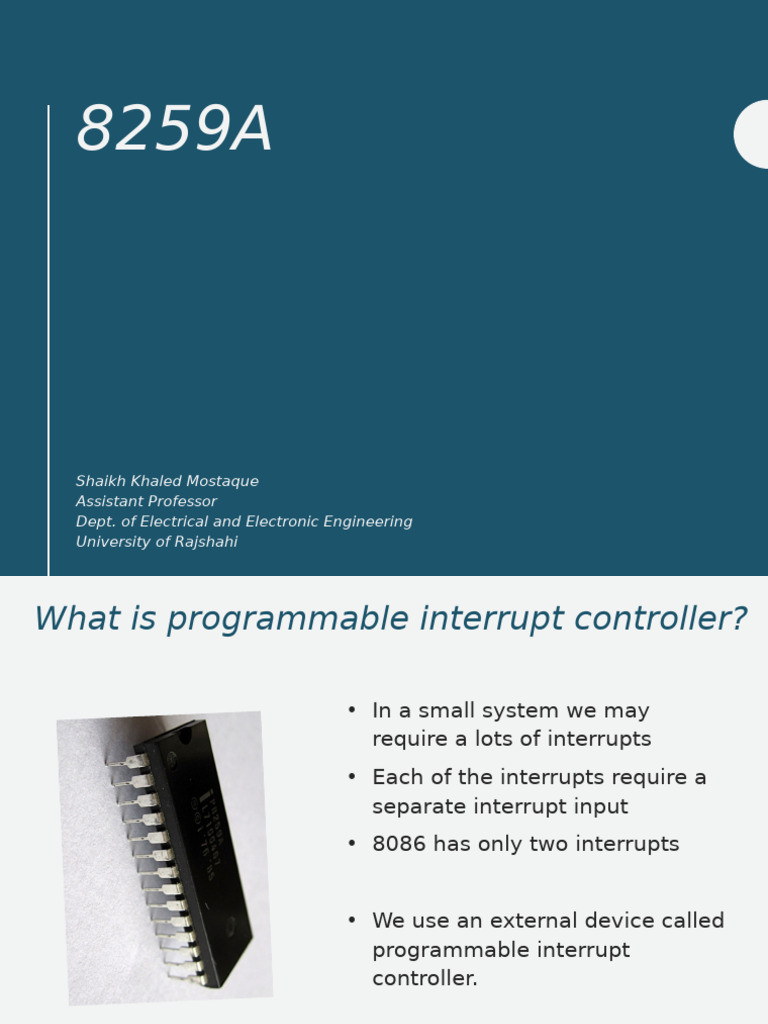 Understanding Programmable Interrupt Controllers | PDF | Electrical Engineering | Computing