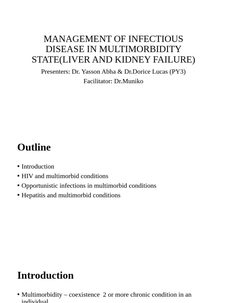 MNGT of Infectious-Multimorbid PPT, Aug 24 (Auto-Saved) | PDF ...