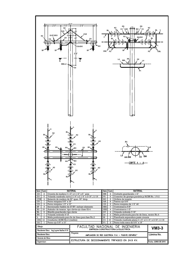 K2 BL BL L C3 C3 BO BO AA AA K2 K2: Item Cant. Material Item Cant ...