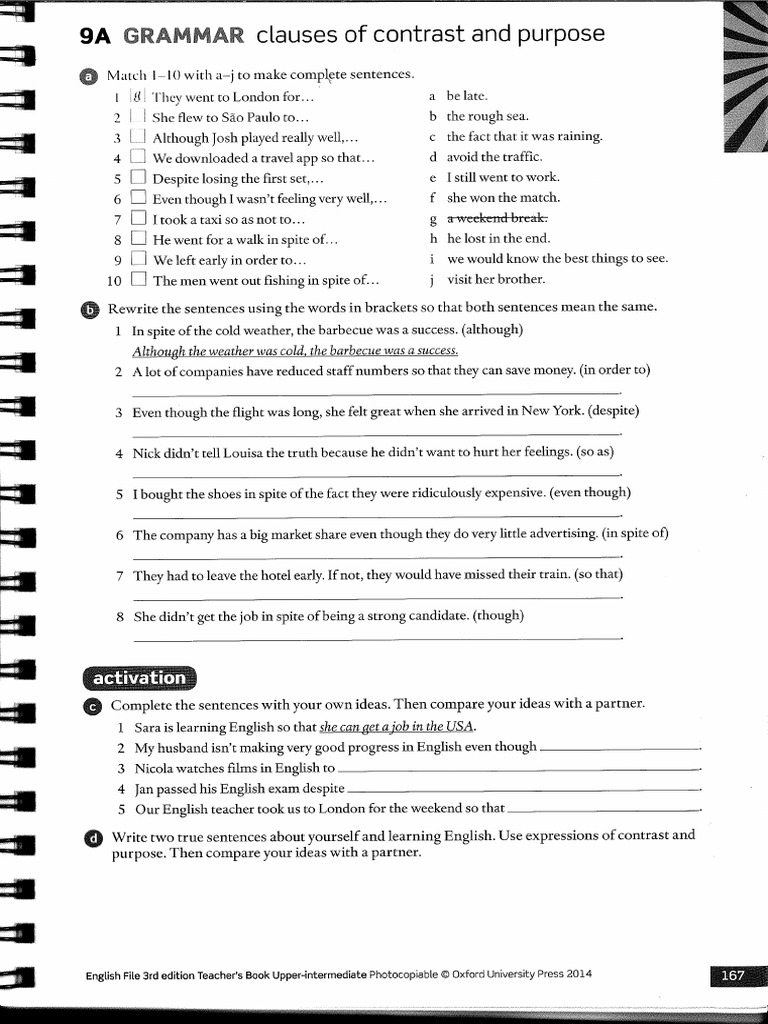 Mini Grammar Contrast and Purpose | PDF