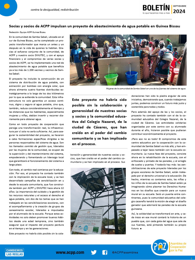 Boletín ACPP Septiembre 2024 | PDF | Escuelas | Periodismo