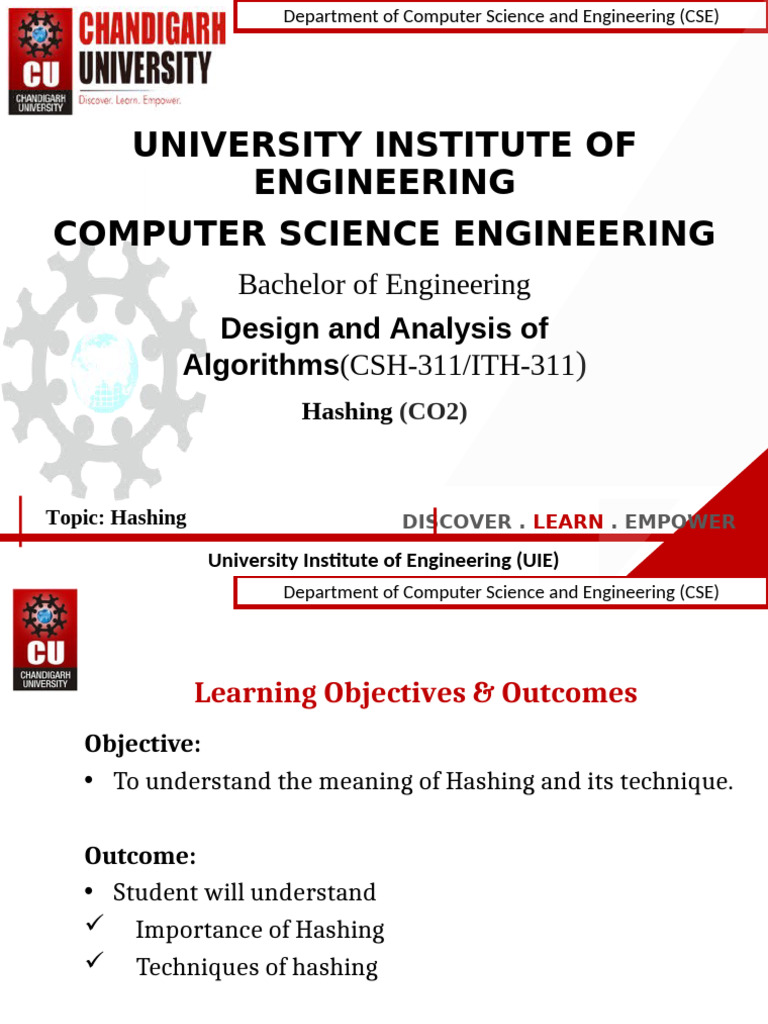 PPT 2.6 Hashing | PDF | Computing | Computer Data