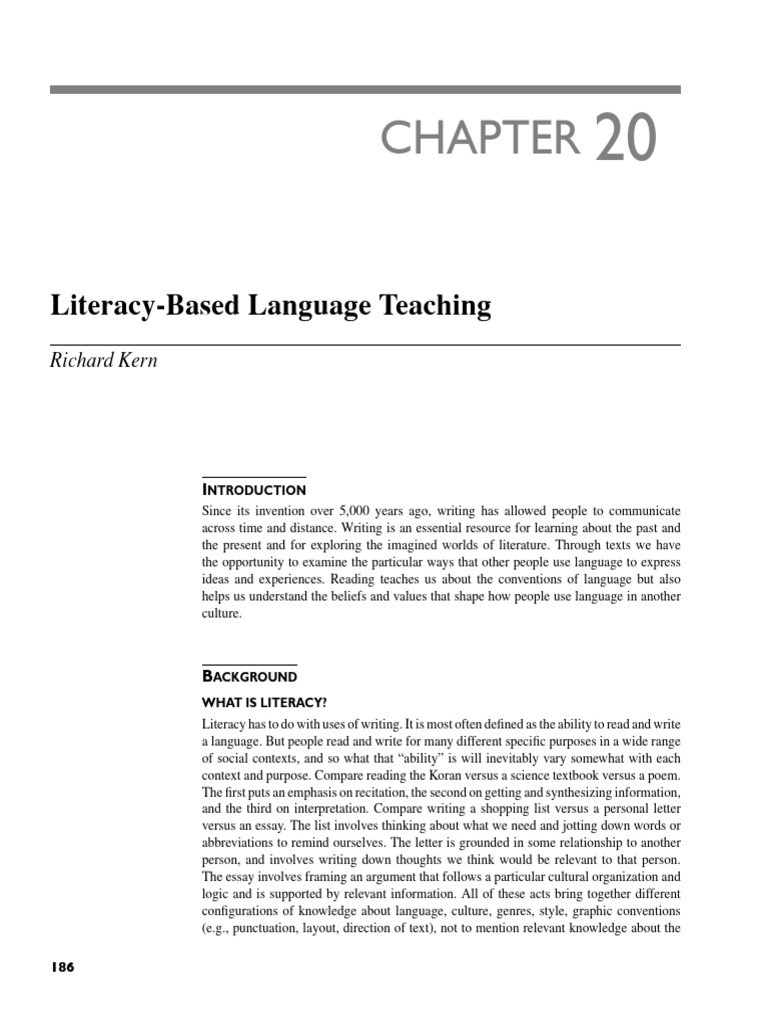 Literacy-Based Language Teaching Insights | PDF | Literacy | Language ...