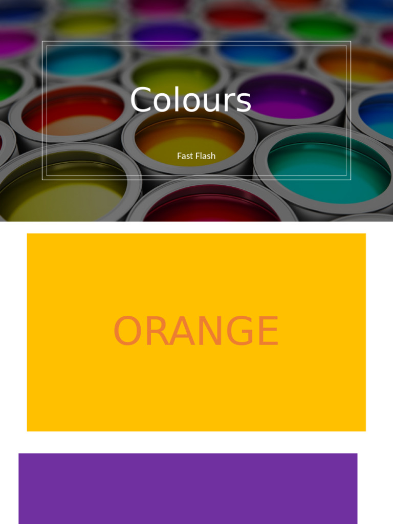 Colours Fast Flash | PDF