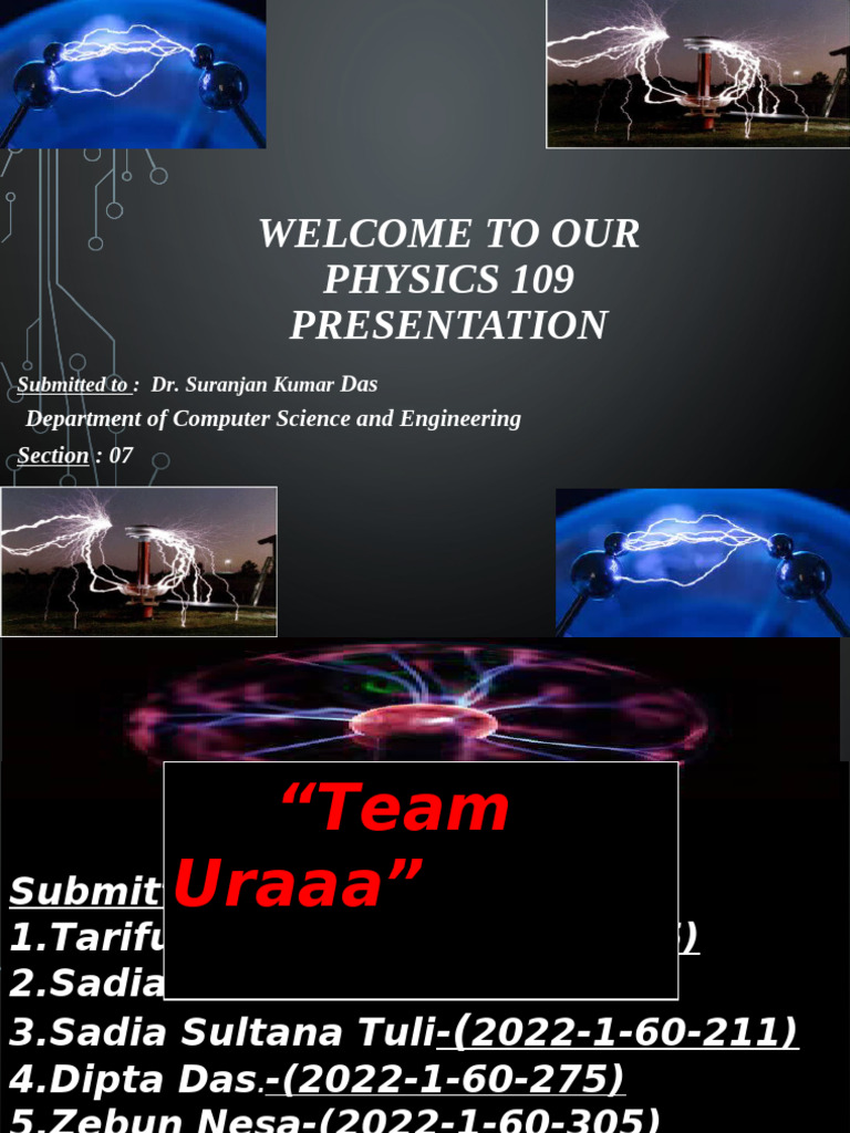 Electricity and Magnetism Presentation - Tariful Hoque | PDF | Computers