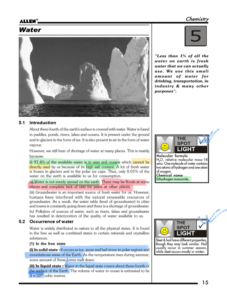 Water | PDF | Solubility | Water