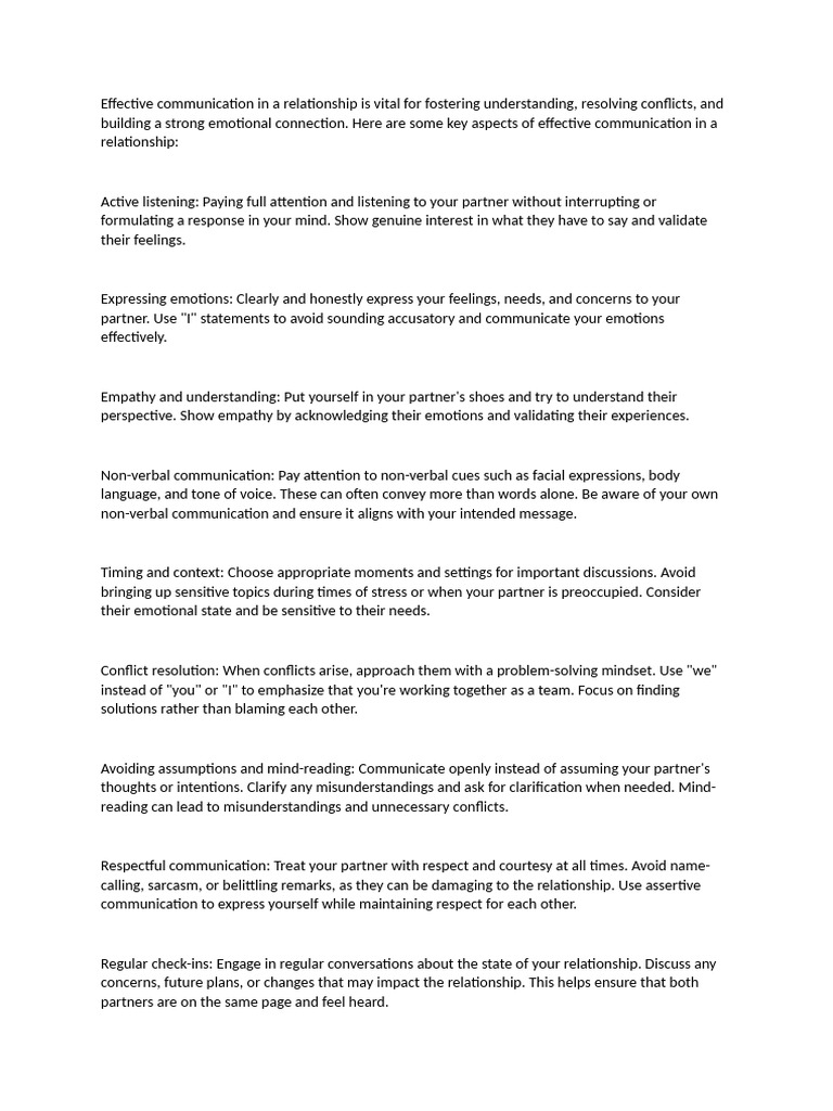 Effective Communication Notes | PDF | Communication | Nonverbal ...