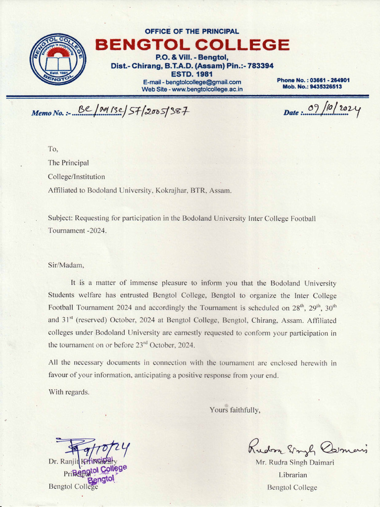 Notice and Invitation Letter | PDF