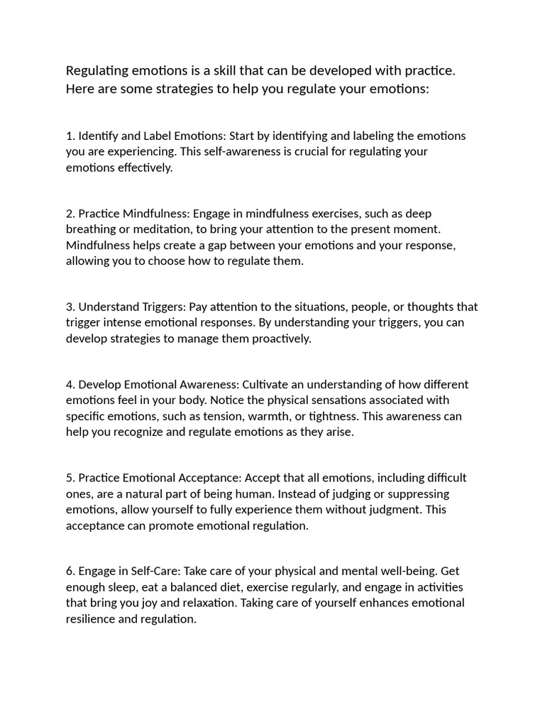 Regulating Emotions | PDF | Emotions | Mindfulness