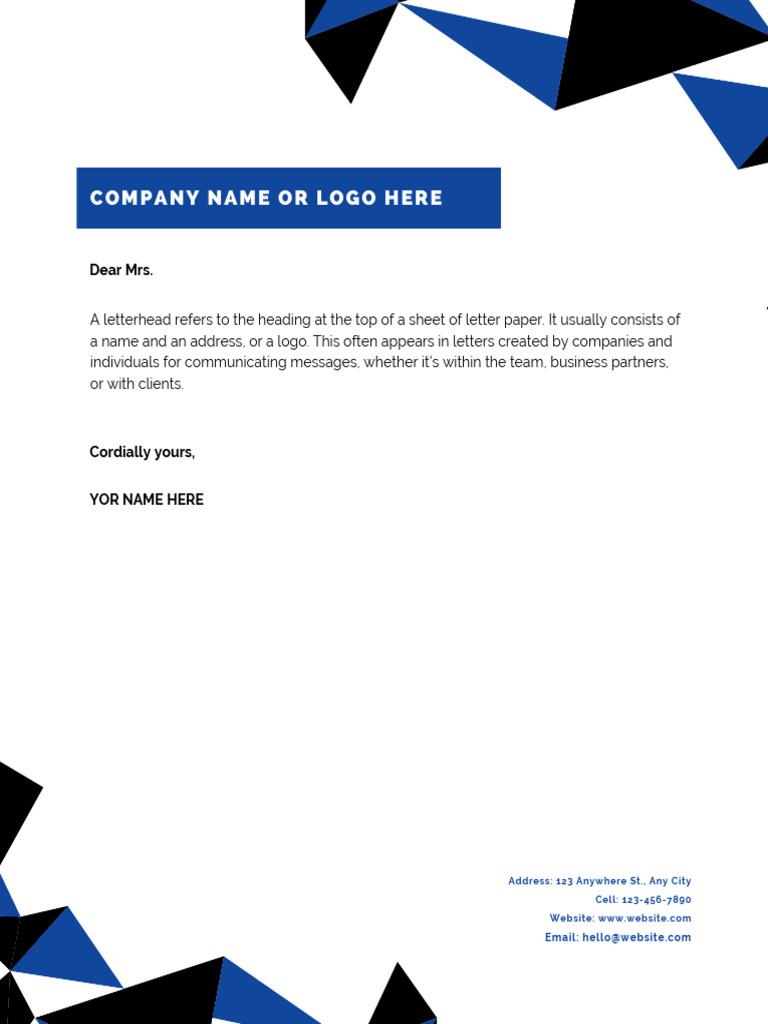 Letterhead Template | PDF