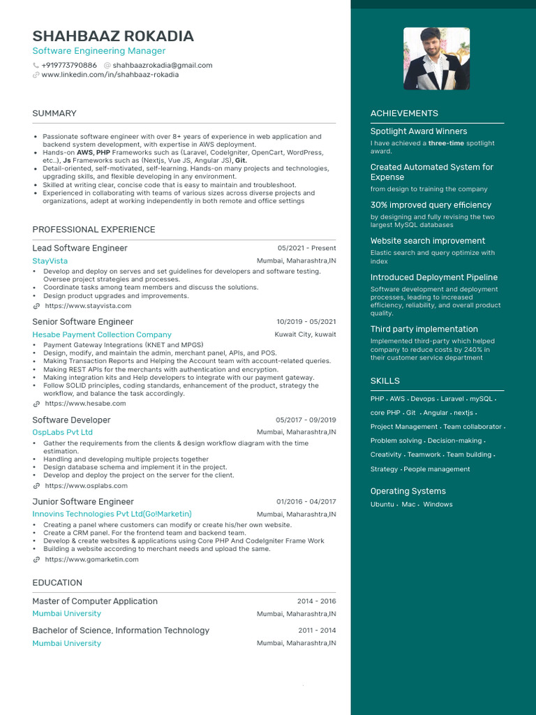 Shahbaaz Rok Adi A Resume | PDF | Php | My Sql