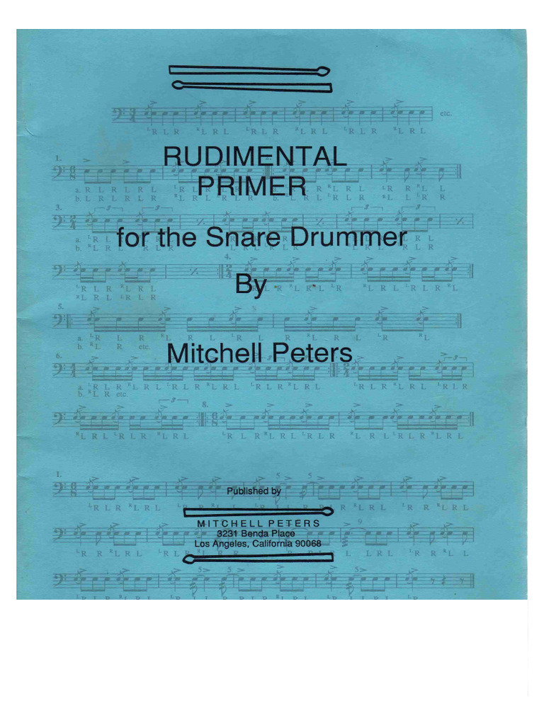 Peters Mitchell Rudimental Primer | PDF