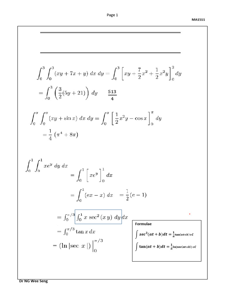 MA1511 Tut 2 Basic Q Solns | PDF