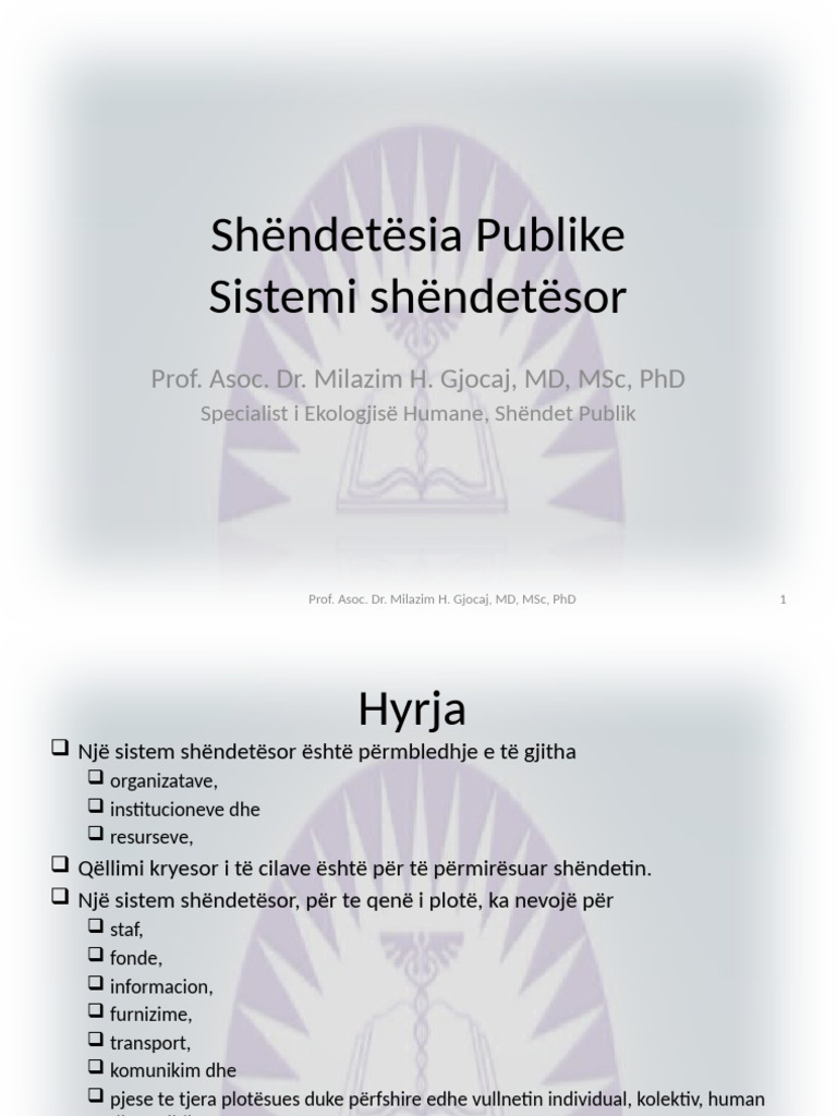 2.1. Sistemi I Mbrojtjes Shendetesore | PDF
