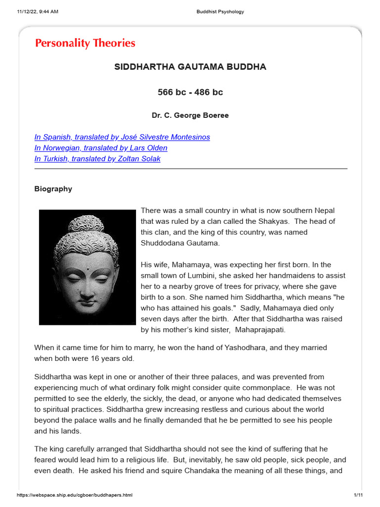 Siddhartha Gautama: Life and Teachings | PDF | Noble Eightfold Path ...