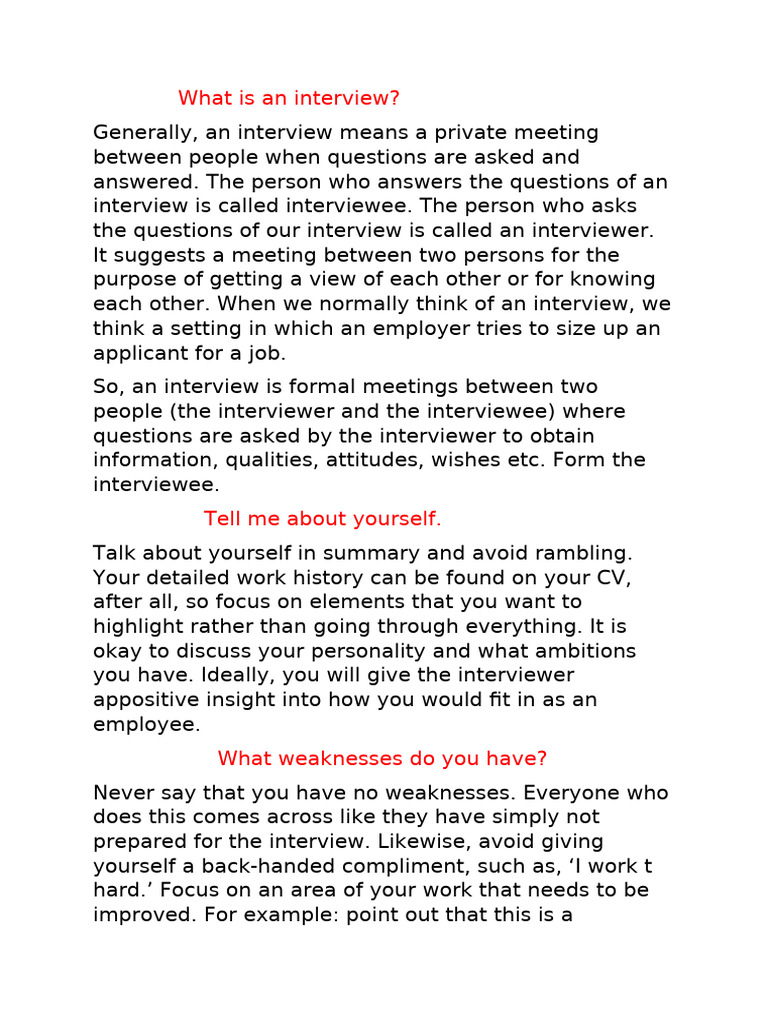 What Is An Interview | PDF | Interview | Human Communication