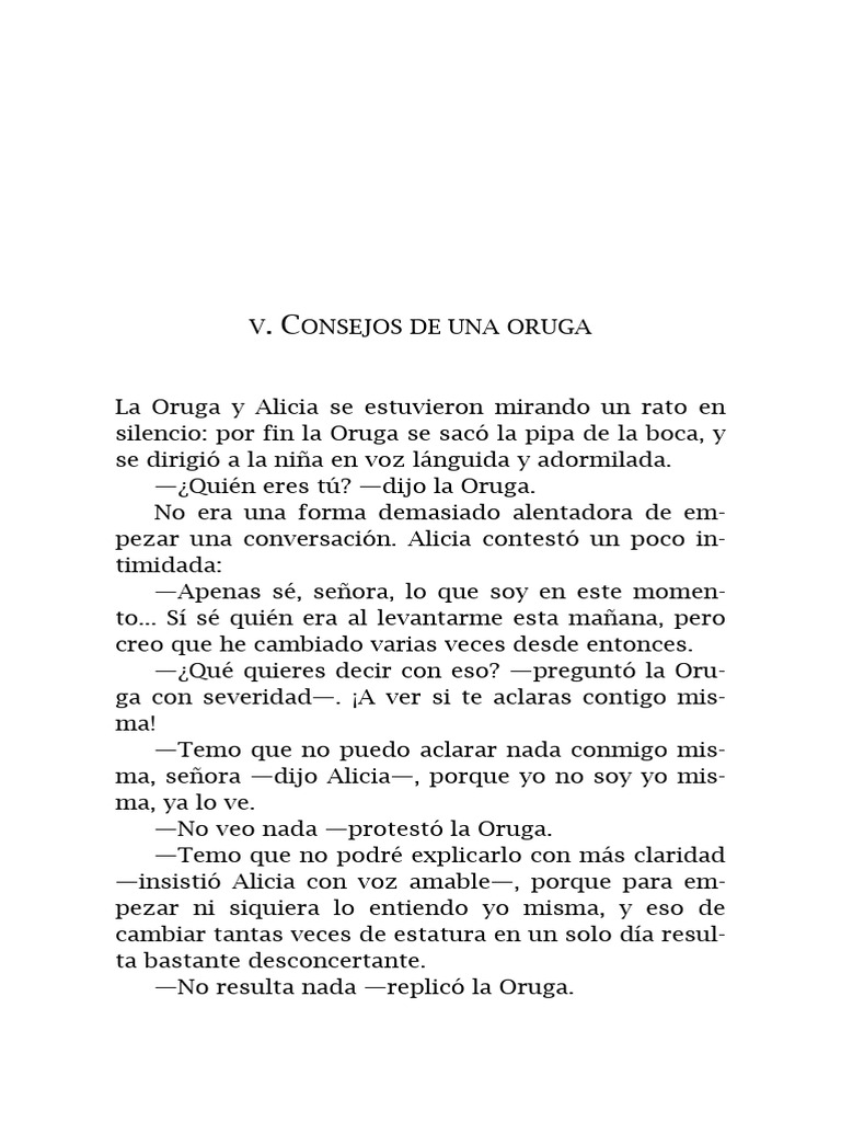 LIBRO - Alicia CAP 5 | PDF | Artes del Lenguaje y Comunicación | Hogar ...