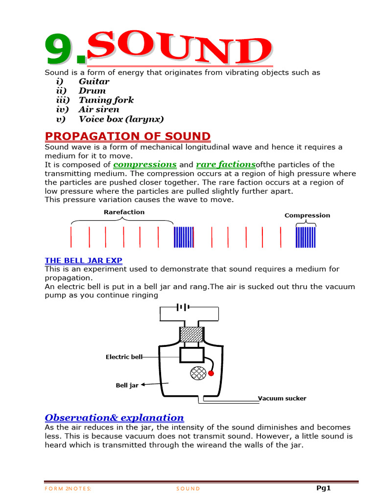 Physics Form 3 To Form 1 | PDF | Sound | Waves