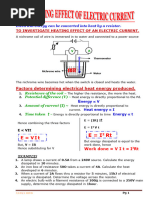 Grade 10 Electricity Notes Summary | PDF | Voltage | Electric Current