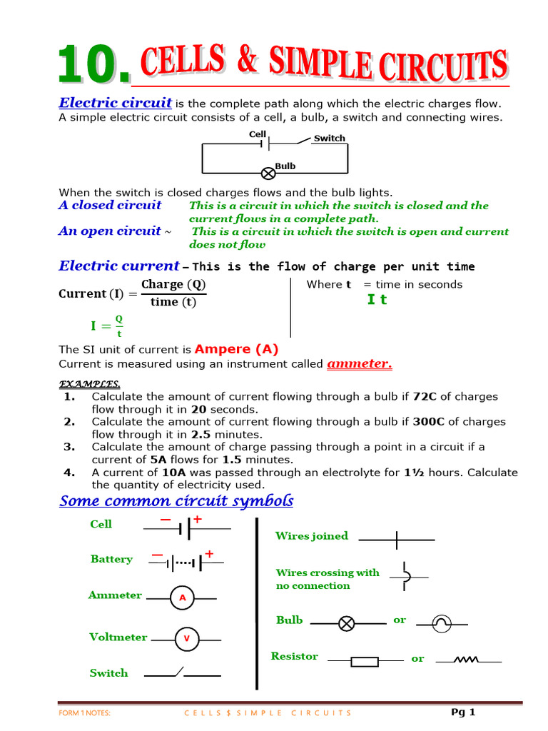 Basic Electrical Concepts for Students | PDF | Electrode | Rechargeable ...