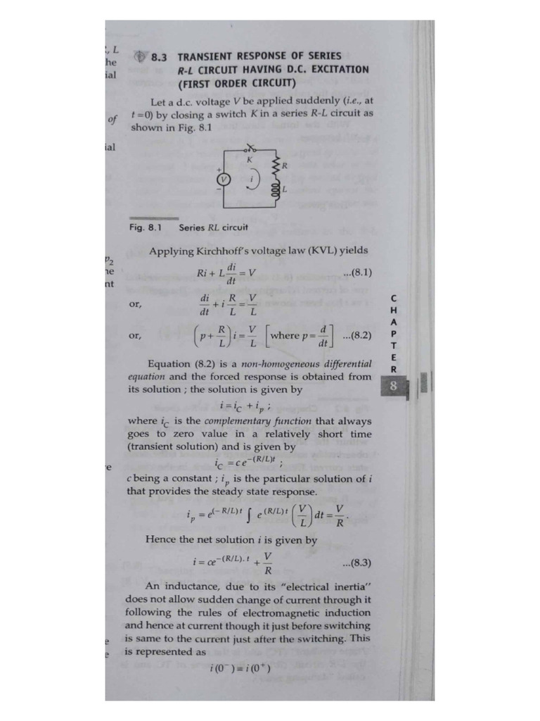 Transient Response in RL, RC CKTS Having DC Source. | PDF