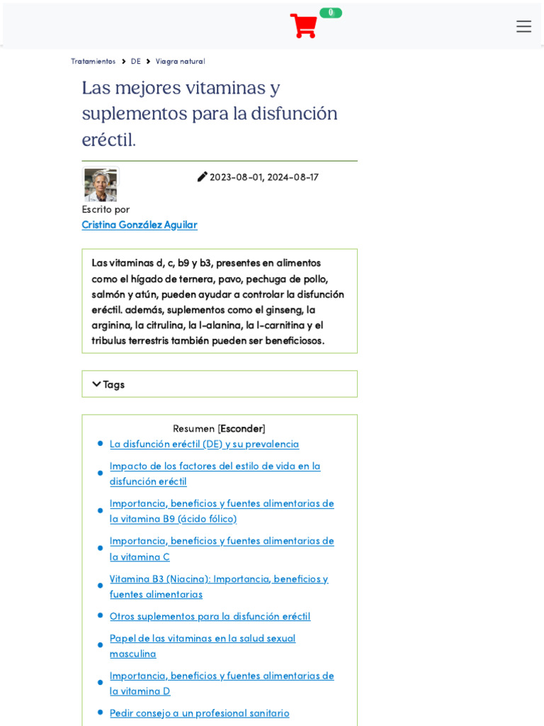 Las Mejores Vitaminas y Suplementos para La Disfunción Eréctil | PDF ...