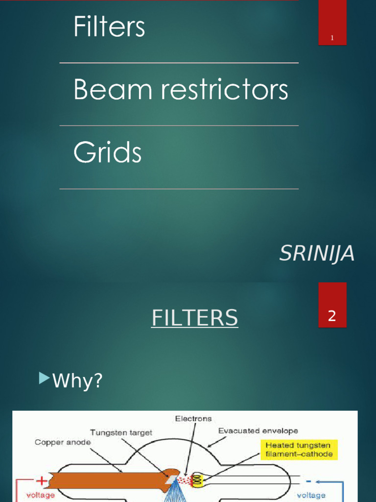 Fdocuments - in Filters Grids Beams | PDF | X Ray | Radiography