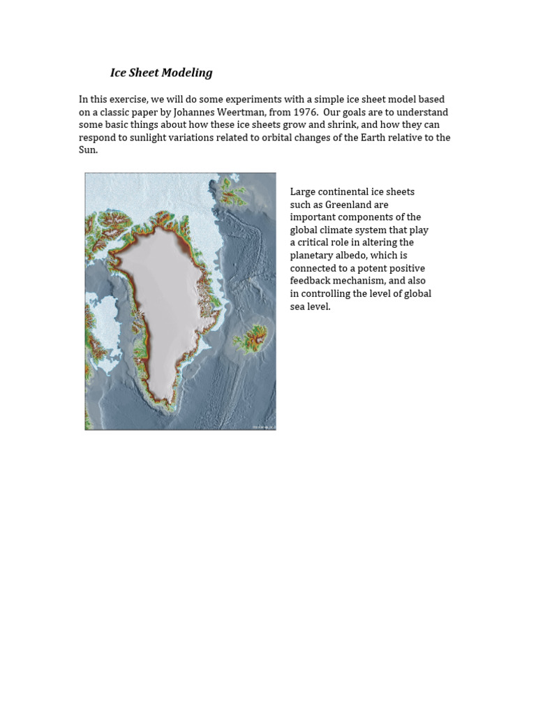 Ice Sheet Model Background | PDF | Stress (Mechanics) | Glacier