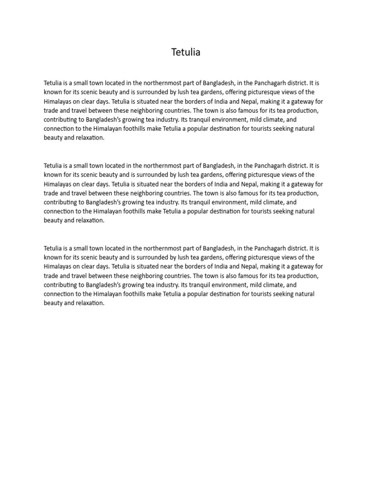 Tetulia | PDF