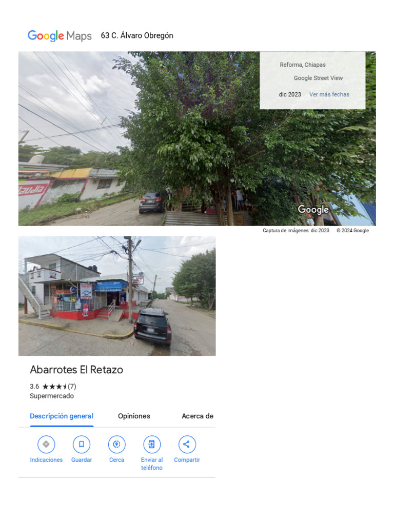 63 C. Álvaro Obregón - Google Maps | PDF