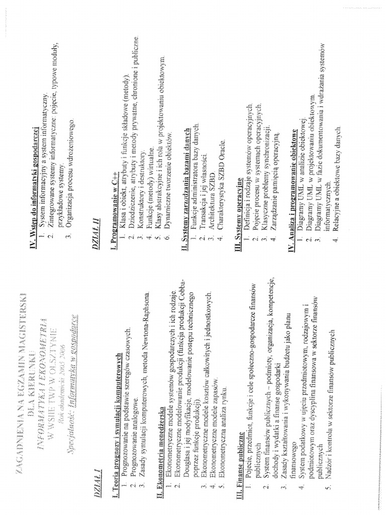 Zagadnienia MGR | PDF