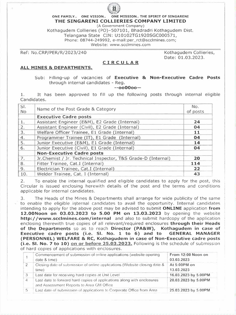 Circular SCCL 1 | PDF