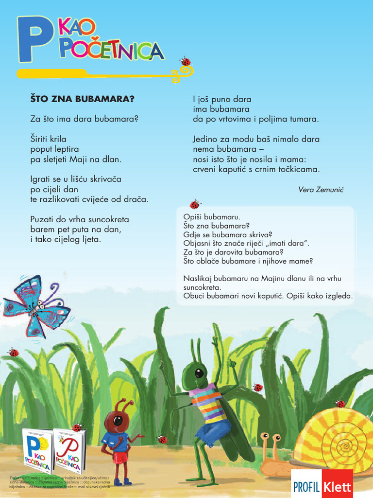P Kao Pocetnica Plakat Sto Zna Bubamara | PDF
