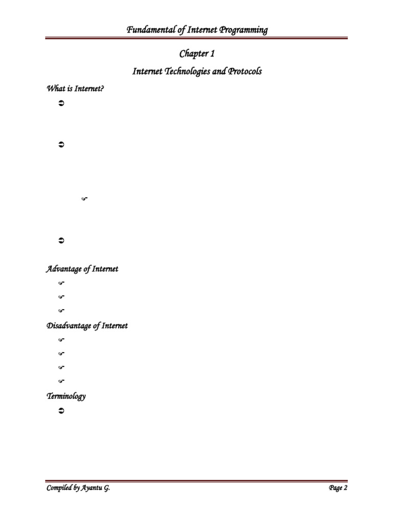 Fundamentals of Internet Programming All in One Handout | PDF | World ... Fundamentals of Internet Programming All in One Handout | PDF | World ...