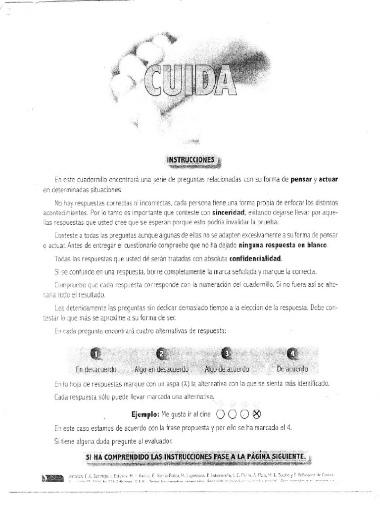 EXAMN PSICOM. CUIDA | PDF