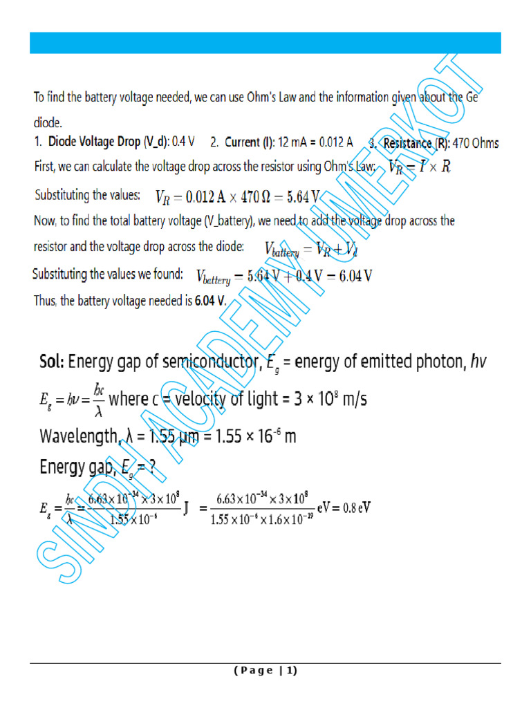 SOLVED EXERCISE XII STB Electronics | PDF
