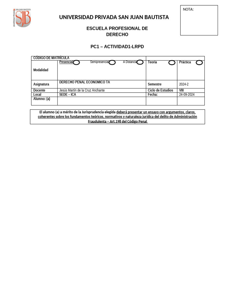 PC1 Actidad1 LRPD | PDF