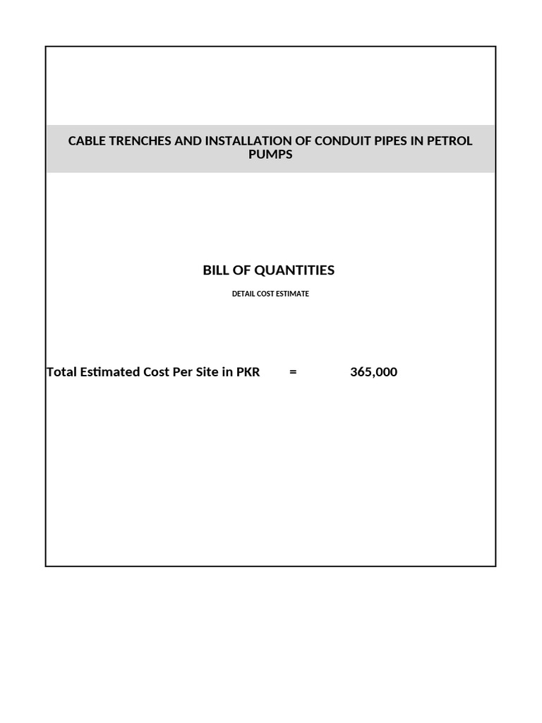 Cable Trenches & Conduit Installation | PDF | Building Materials