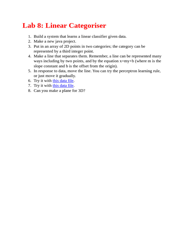 Lab 8 Linear Cat | PDF
