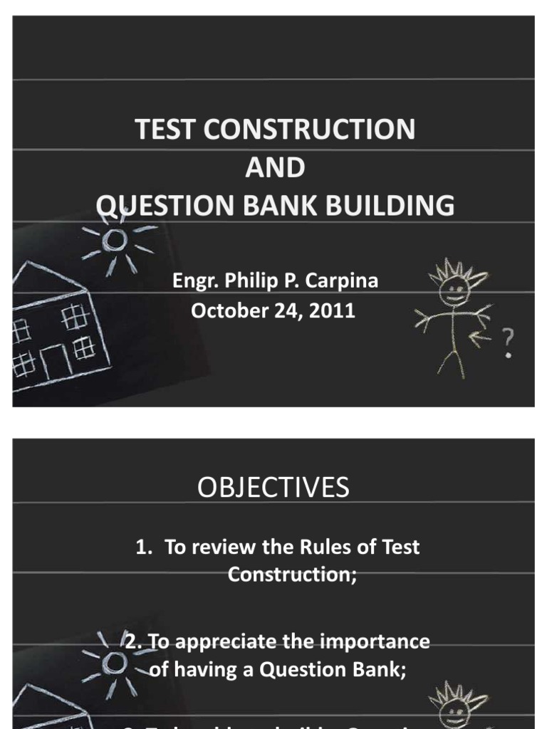Test Construction | PDF | Multiple Choice | Recall (Memory)