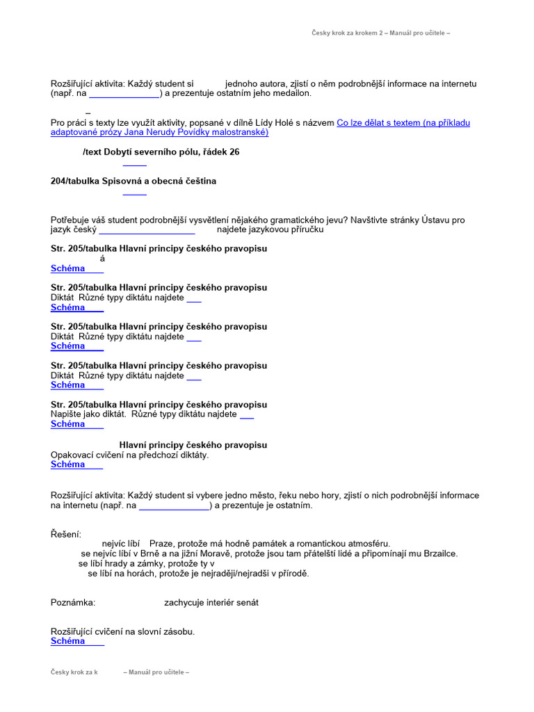 Ucitele Cesky Krok Za Krokem 2 20 | PDF