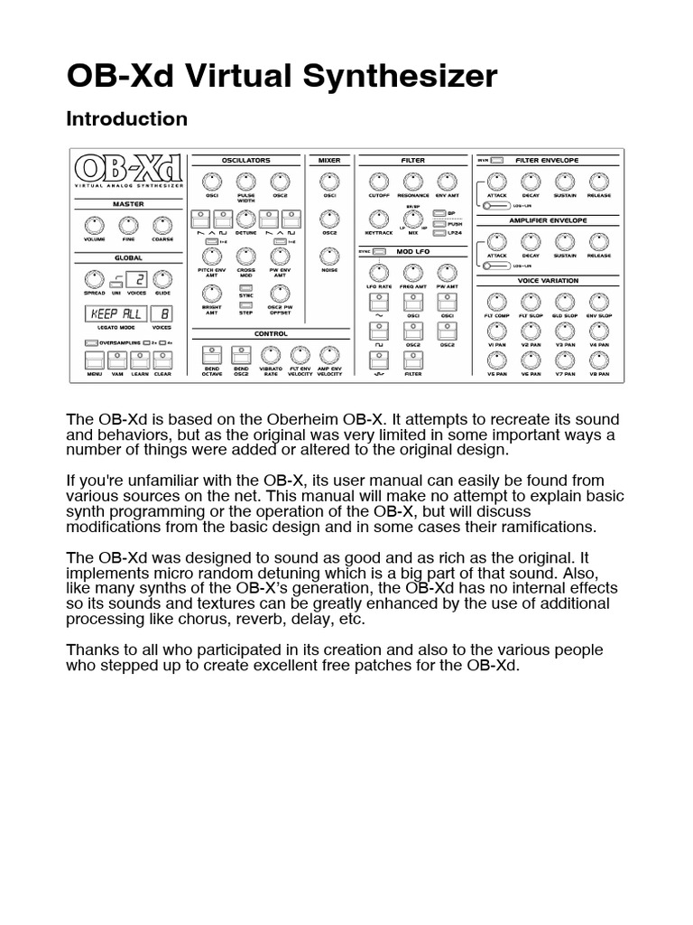 Obxd | PDF | Pitch (Music) | Synthesizer