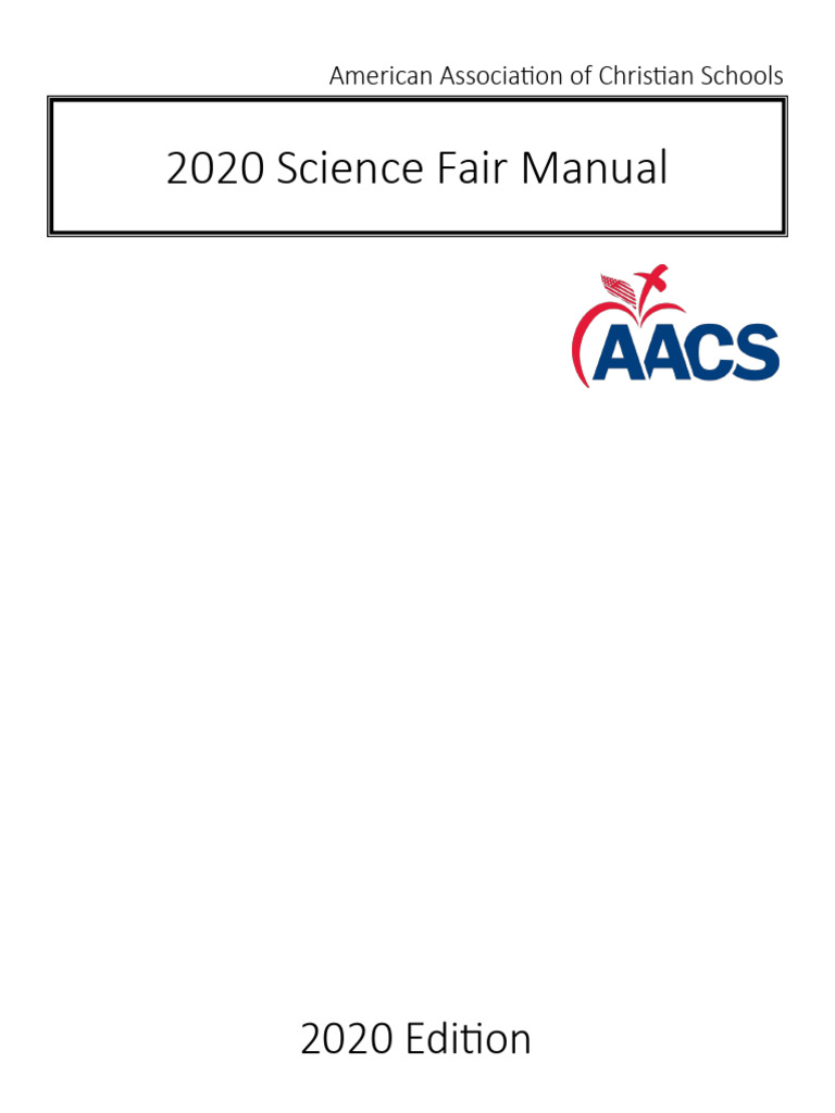 AACS Science Fair Manual (2020 Edition) | PDF | Experiment | Science