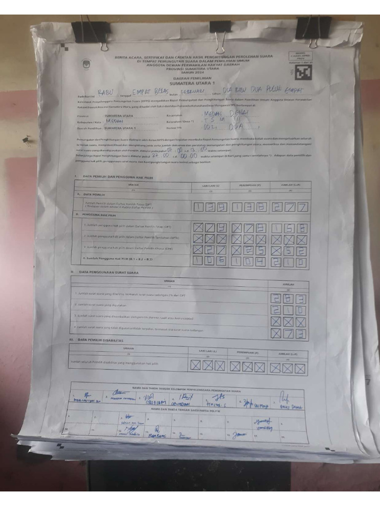 C Hasil DPRD Provinsi TPS 002 TSM 3 | PDF