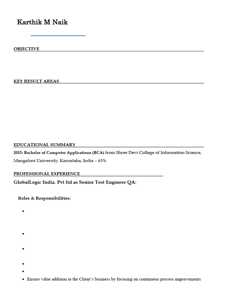 KARTHIK Resume-2023 - Updated HCL | PDF | Software Development Process | Agile Software Development