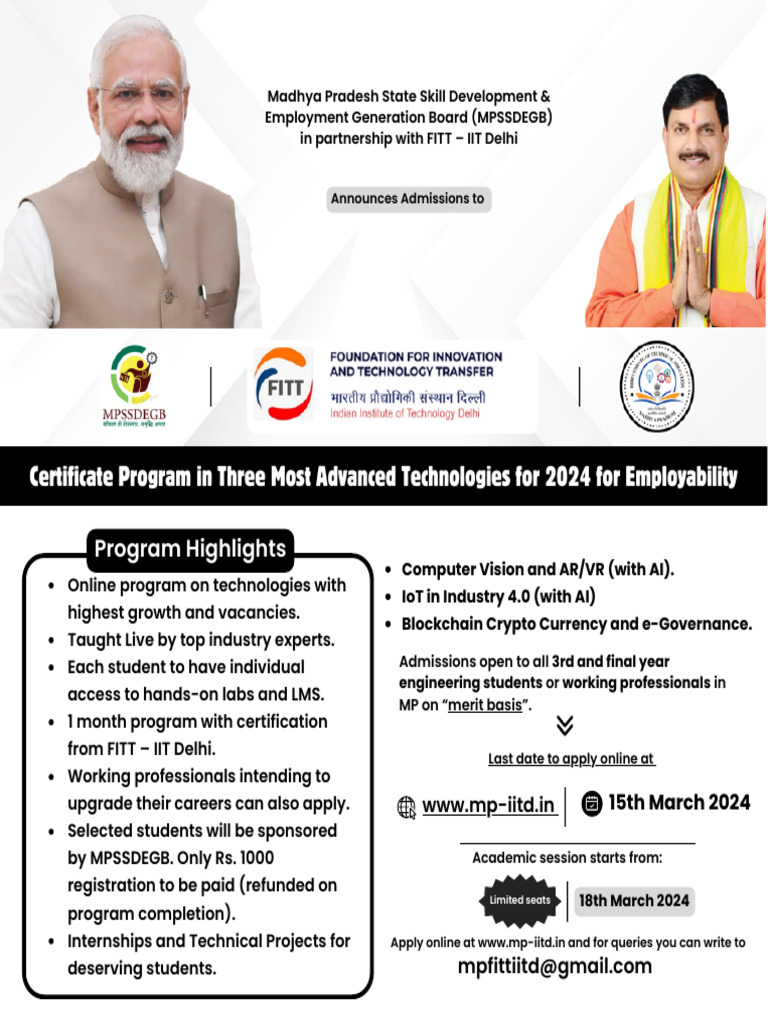 MPFITT - IITD Cohort 2 | PDF