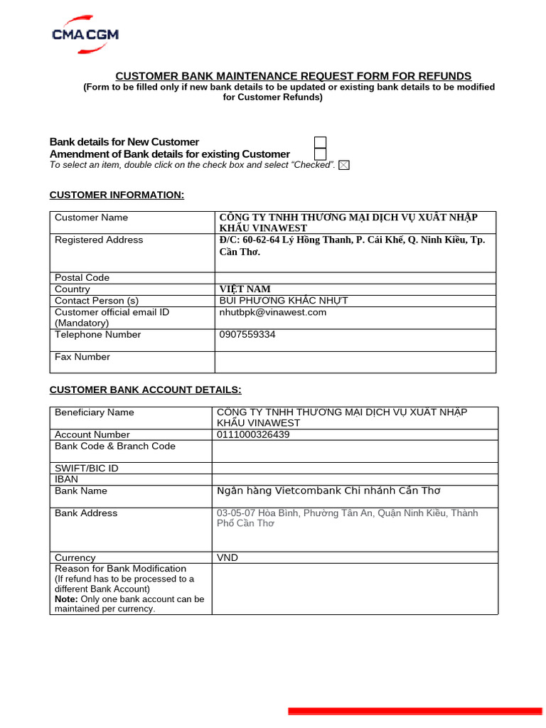 Bank Details Format | PDF | Banking