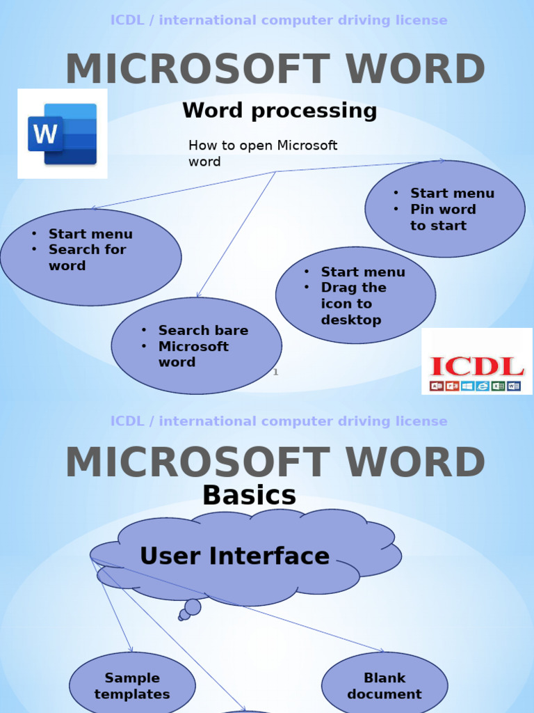 Microsoft Word ICDL Guide | PDF | Microsoft Word | Computer Keyboard